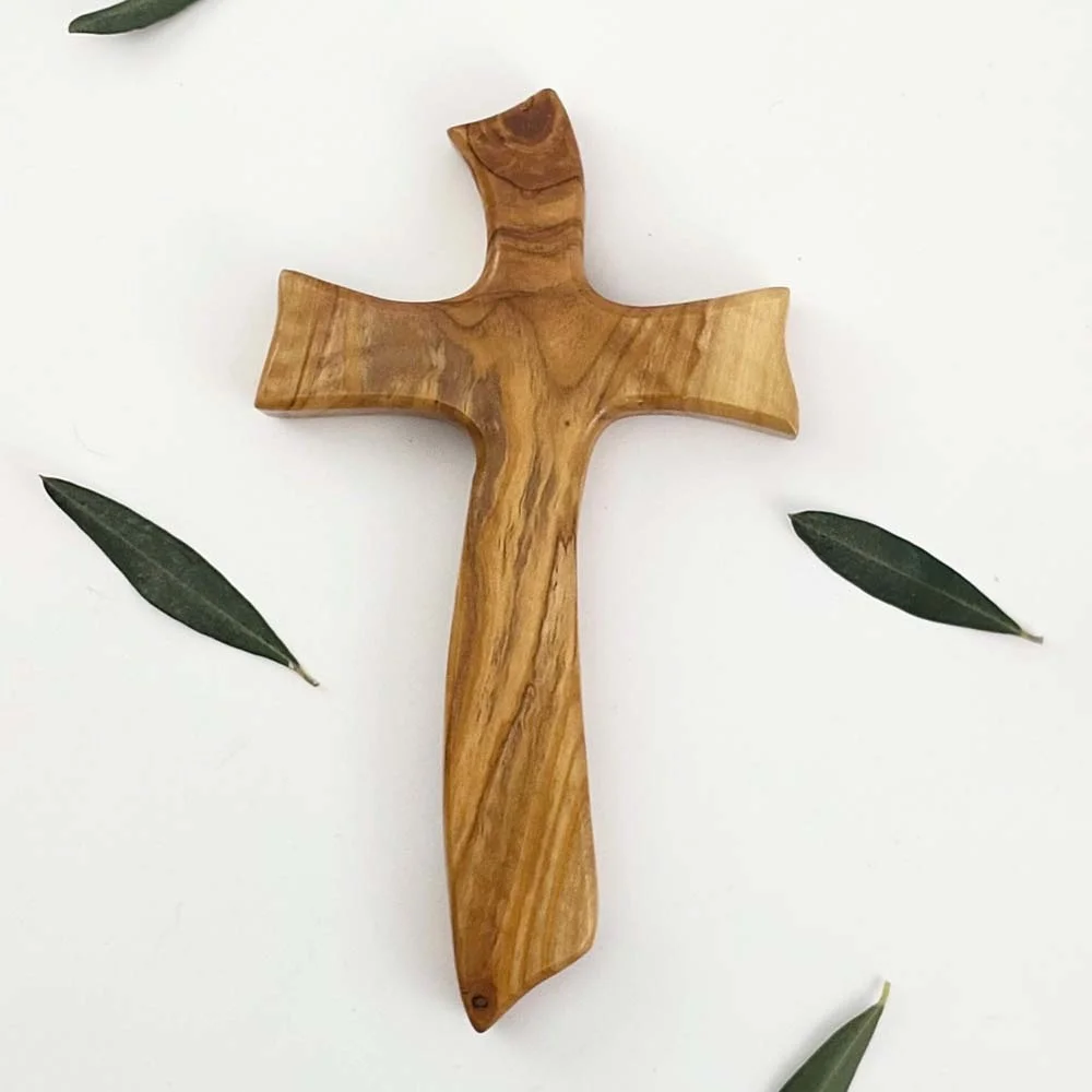 Holy Land Olive Wood Wavy Cross