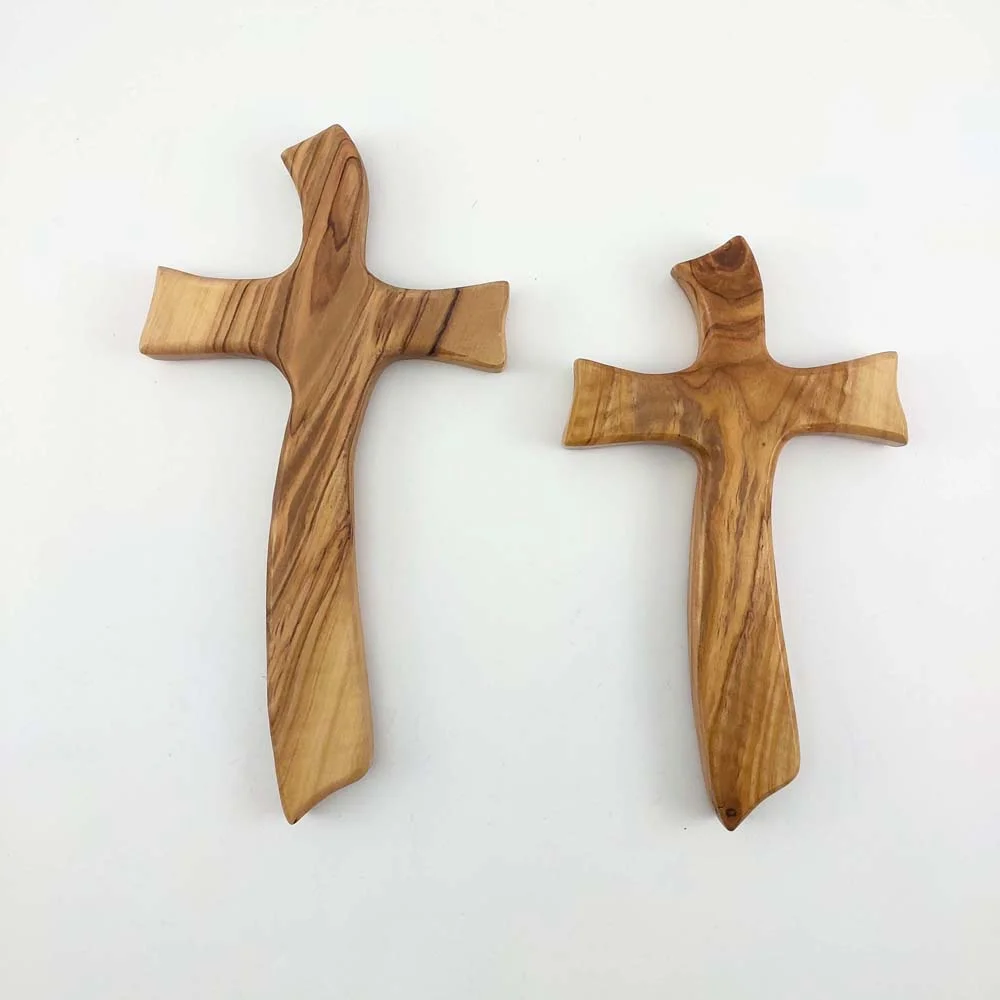 Holy Land Olive Wood Wavy Cross