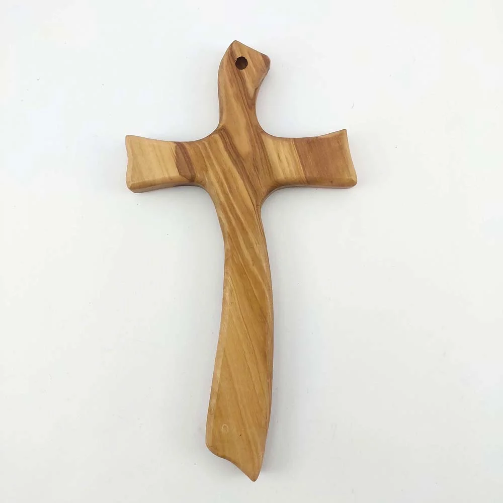 Holy Land Olive Wood Wavy Cross