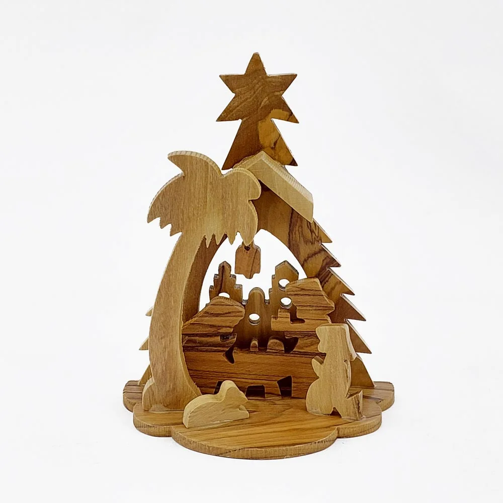 Mini Nativity Set Christmas Tree With Little Bell 11 CM | Bethlehem ...